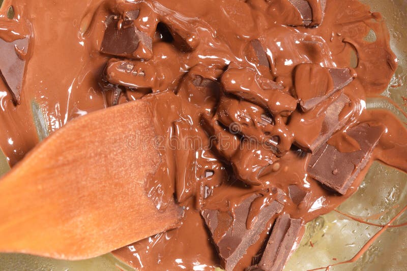 The Process of Heating the Chocolate so that it Becomes Melted. Melted ...