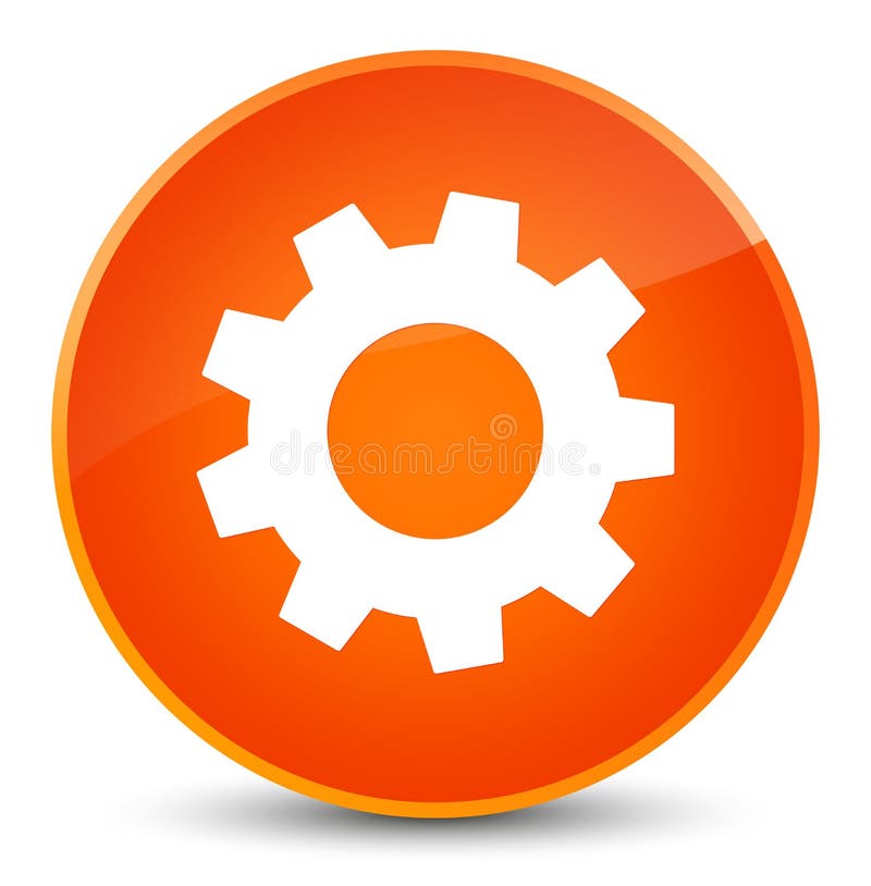 Process Icon Elegant Orange Round Button Stock Illustration ...