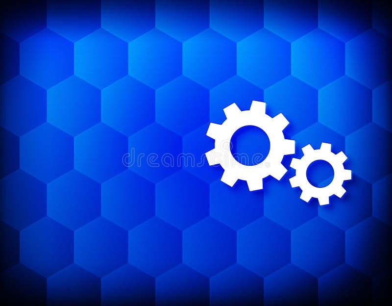 Process Icon Hexagon Creative Abstract Blue Background Seamless ...