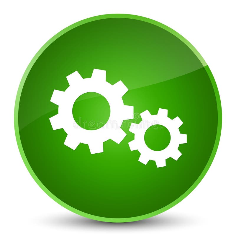 Process Icon Elegant Green Round Button Stock Illustration ...