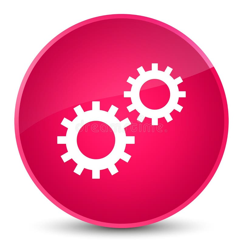 Process Icon Elegant Pink Round Button Stock Illustration ...