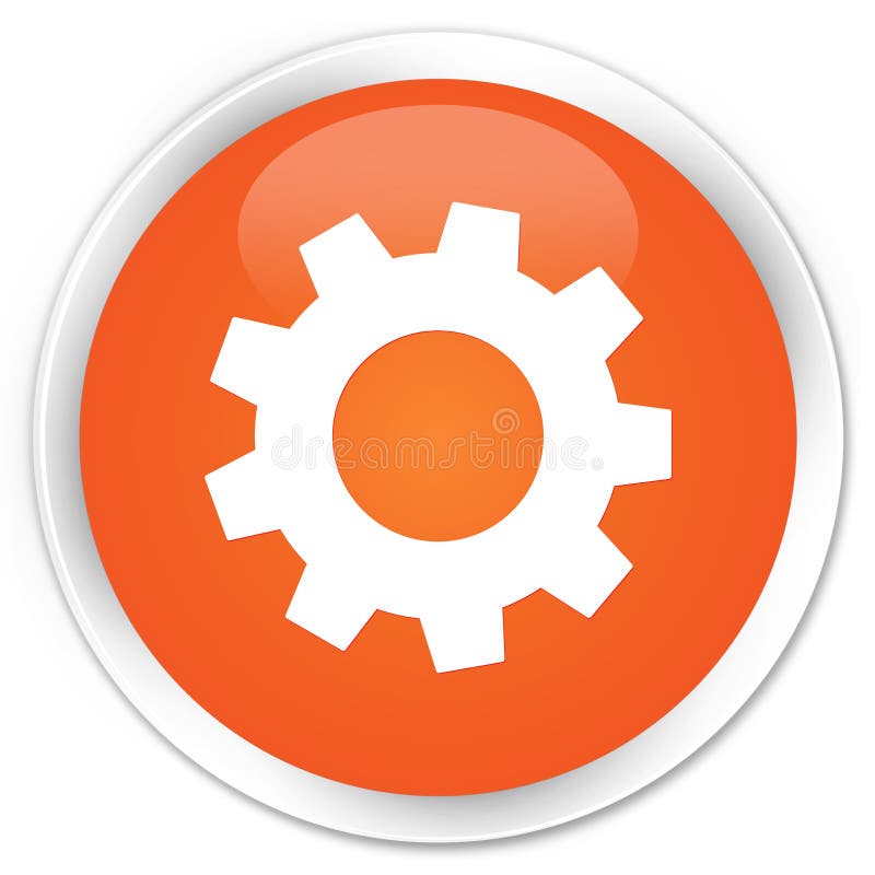 Process Icon Premium Orange Round Button Stock Illustration ...