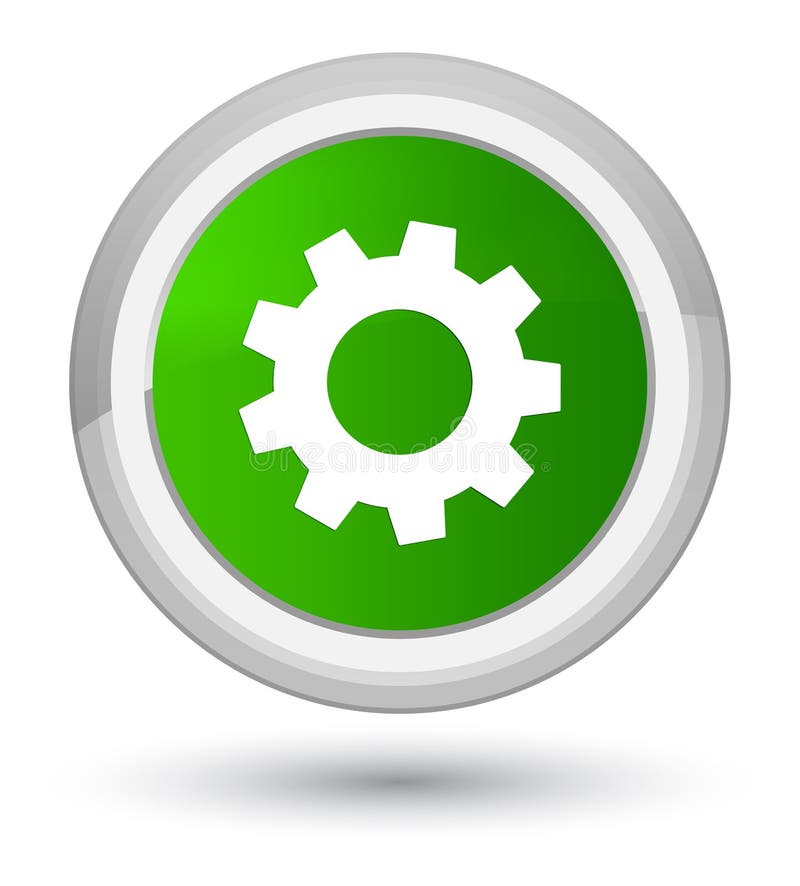 Process Icon Prime Green Round Button Stock Illustration - Illustration ...
