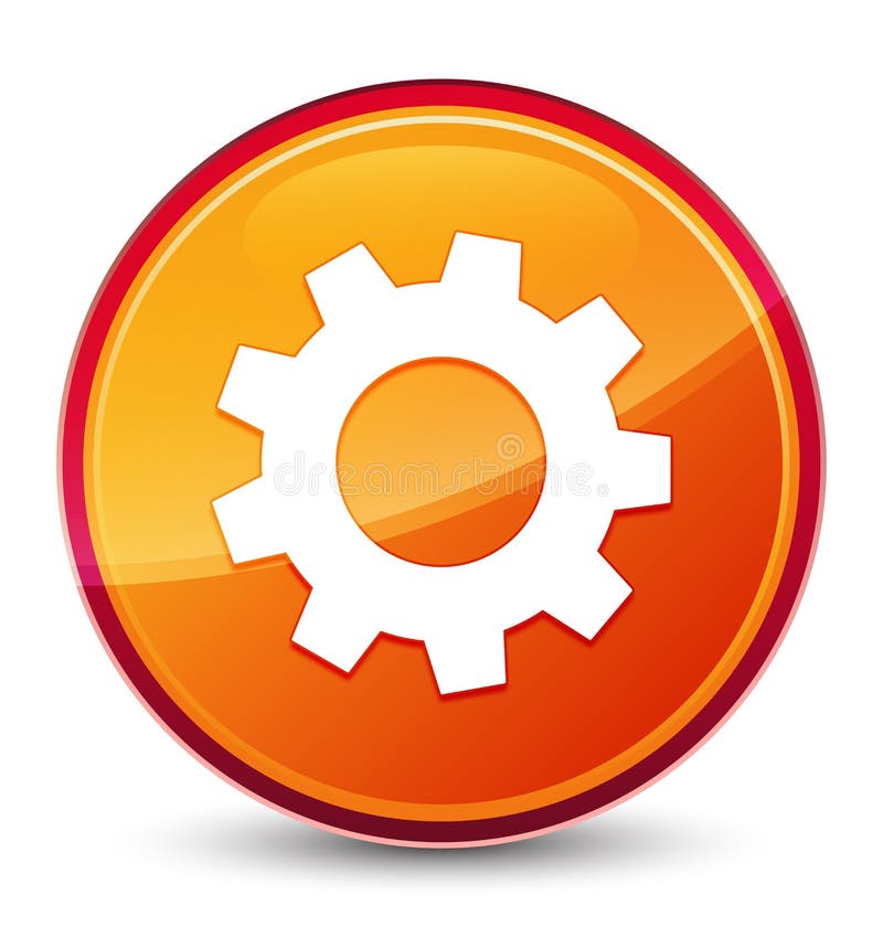 Process Icon Special Glassy Orange Round Button Stock Vector ...