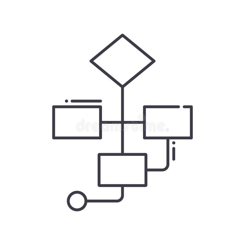 Process Icon, Linear Isolated Illustration, Thin Line Vector, Web ...