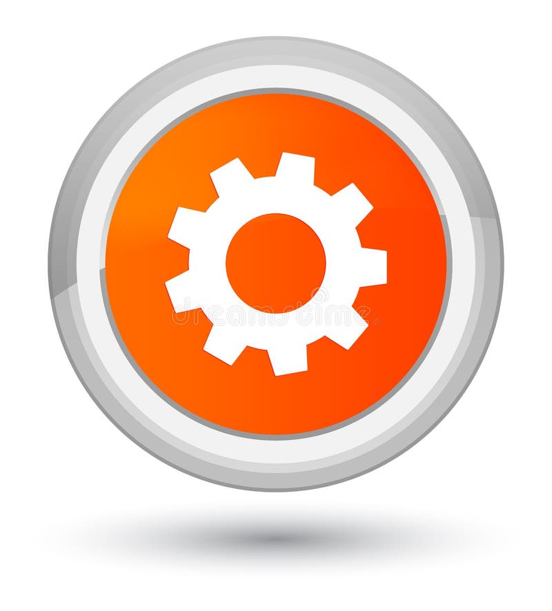 Process Icon Prime Orange Round Button Stock Illustration ...