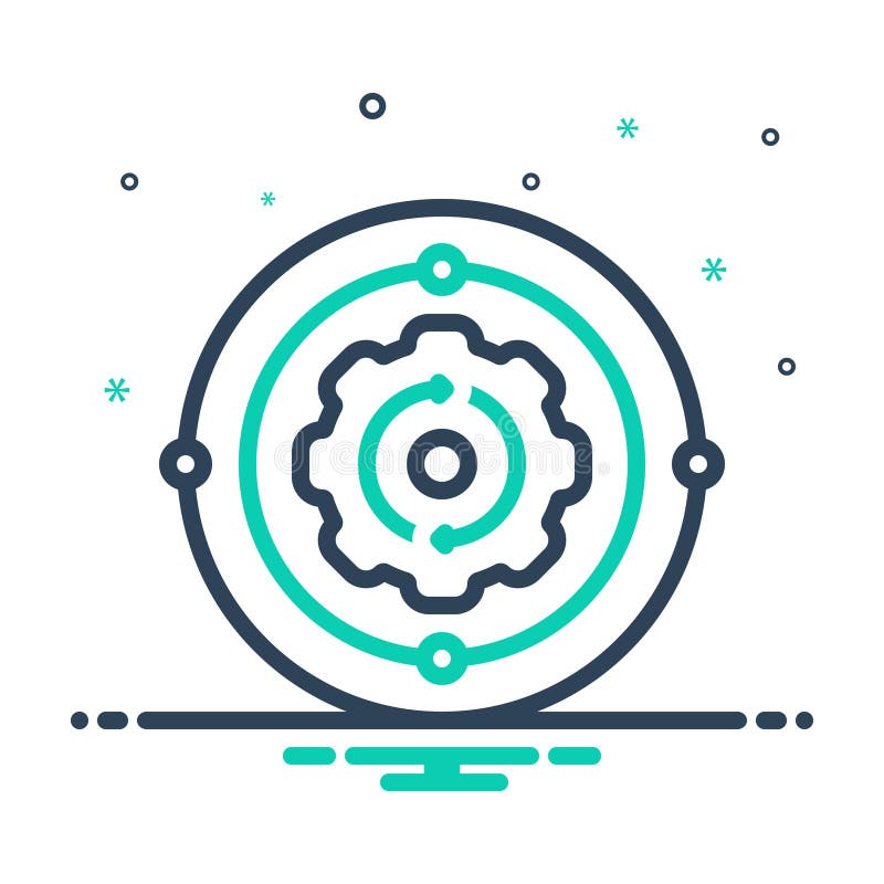 Mix Icon for Process, Movement and Mechanism Stock Vector ...