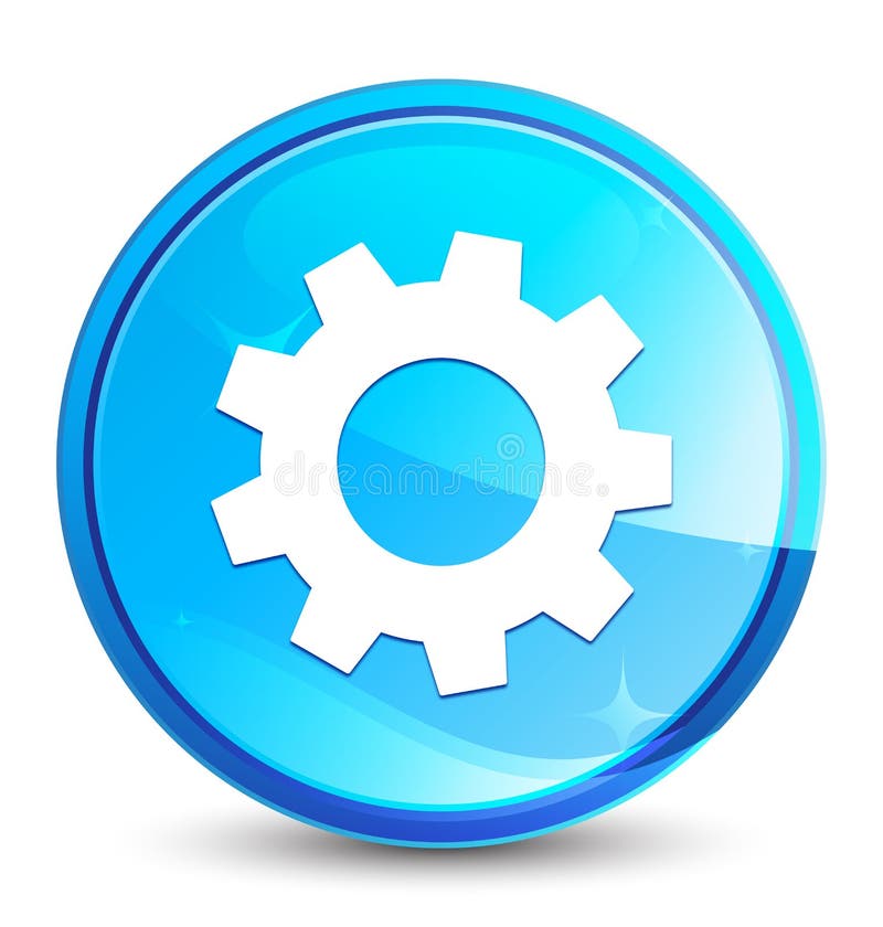 Process Icon Splash Natural Blue Round Button Stock Vector ...