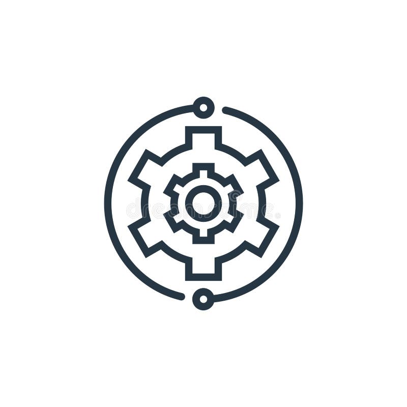 Process Icon Vector from Business Marketing Concept. Thin Line ...