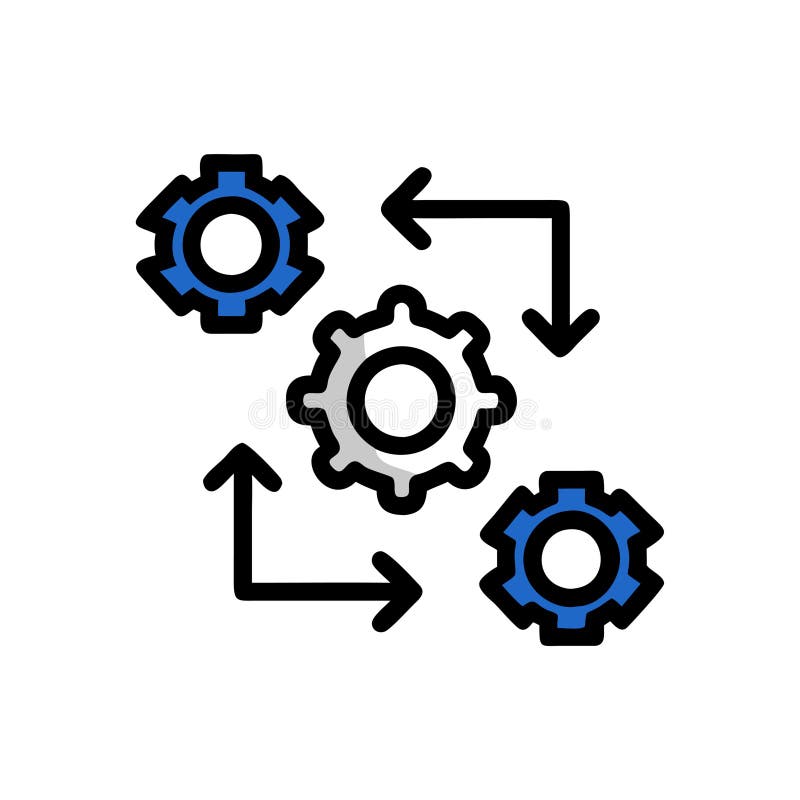 Process Icon for Workflows and Operations Stock Illustration ...