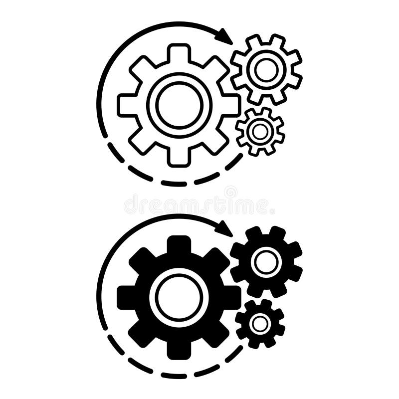 It Process Icons. stock vector. Illustration of management - 403109667