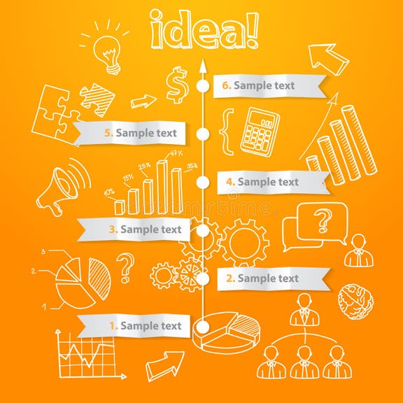 Process of Idea Generation, Business Illustration Stock Vector ...