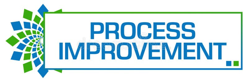 Improvement Process Business Symbols Green Blue Orange on Top Stock ...