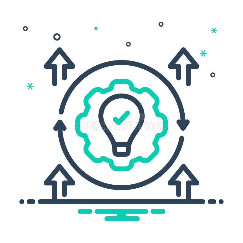 Mix Icon for Process Improvement, Process and Update Stock Vector ...