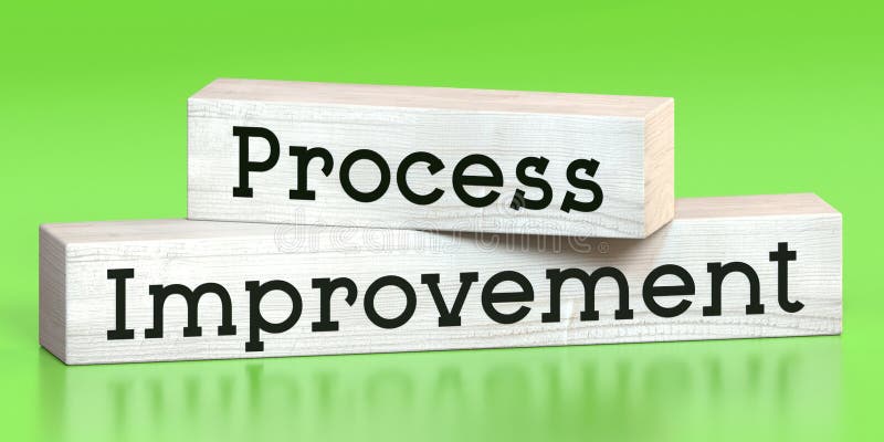 Process Improvement - Words on Wooden Blocks Stock Illustration ...