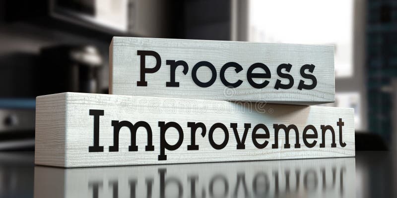 Process Improvement - Words on Wooden Blocks Stock Illustration ...