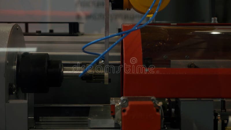 Process of an Industrial New Machine Assembly Indoors at a Workshop ...