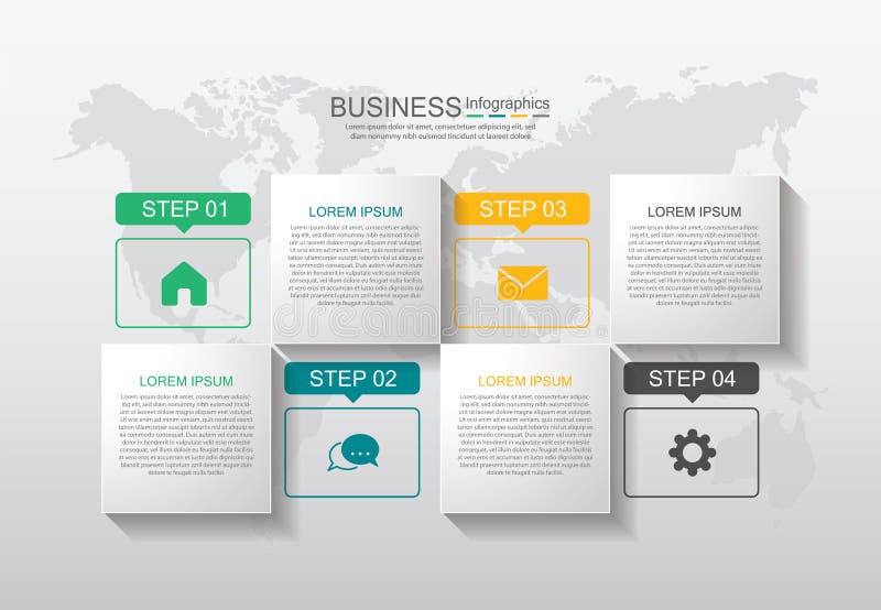 Process Infographic Business Abstract Background Template Stock Vector ...