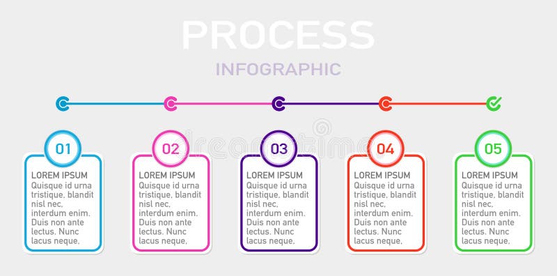 Process Infographic 5 Step Vector Flat Design Stock Vector ...