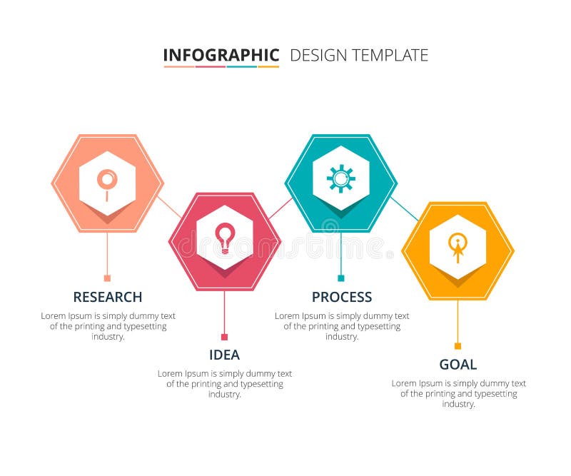 Step 2 Process Infographic Template Design Stock Vector - Illustration ...