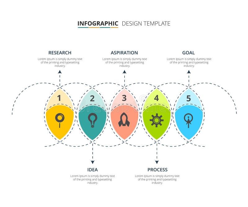 Process Infographic Template Design Stock Vector - Illustration of info ...