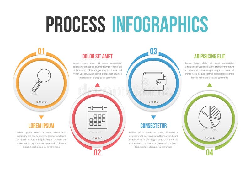 Process Infographics stock vector. Illustration of business - 90199120