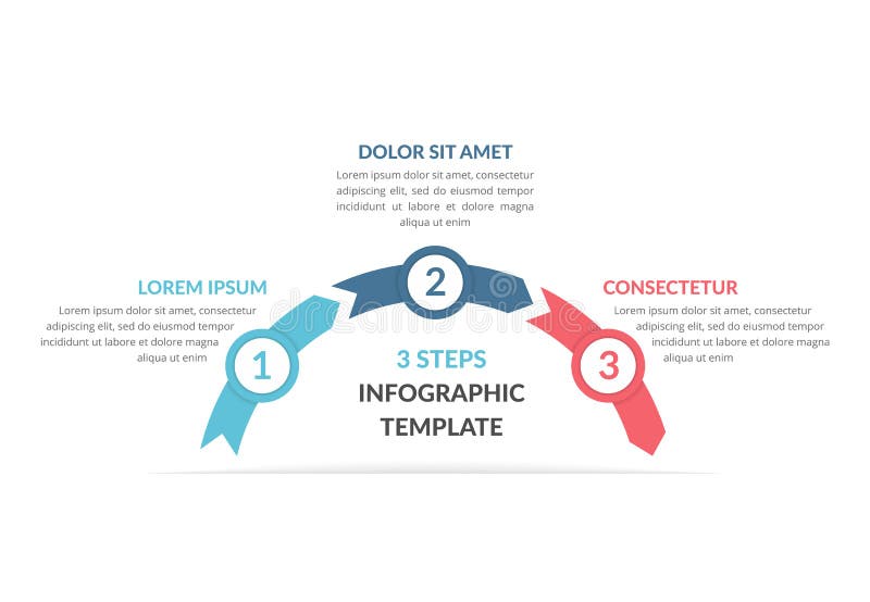 Process Infographics - 3 Steps Stock Vector - Illustration of plan ...