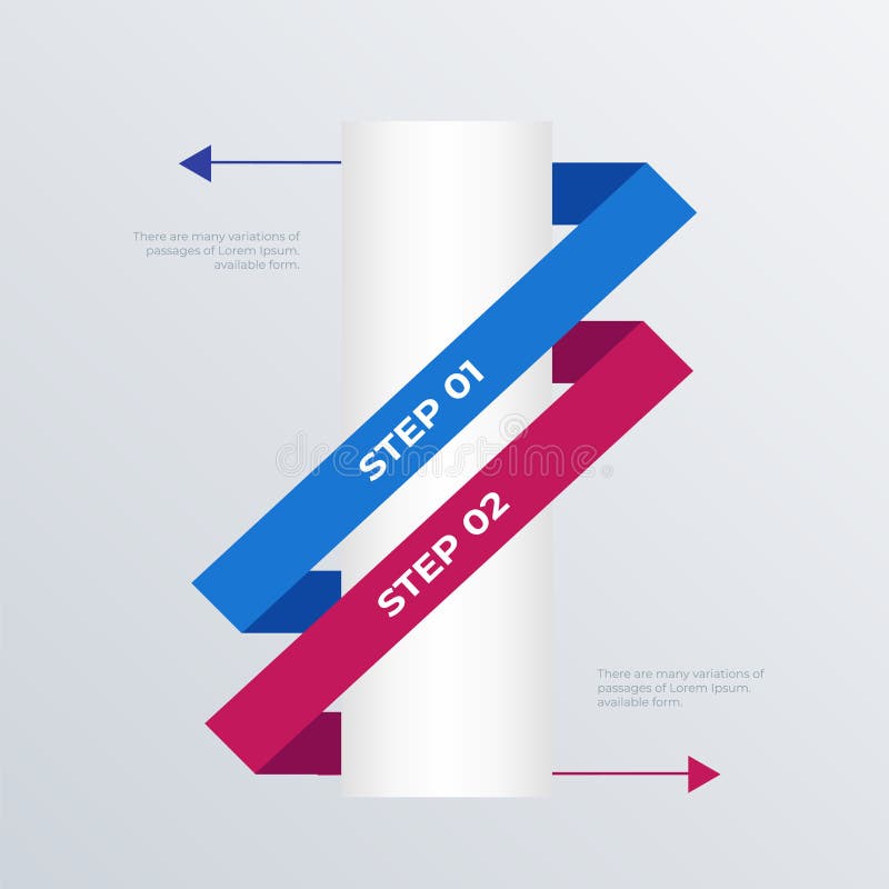 Process Infographics Template Design. Business Concept Infograph with 2 ...