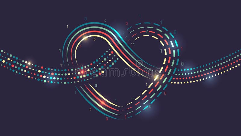 Visualization Of Sorting Data Abstract Processing Of Information Flow Vector Database