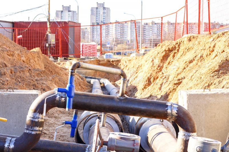 Installation of the Distribution Unit Heating Network. Frame for ...