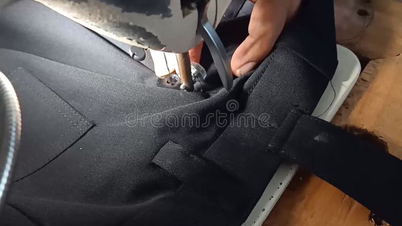 The Process of Installing Pants Buttons Using a Manual Machine Stock Video - Video of luxury ...