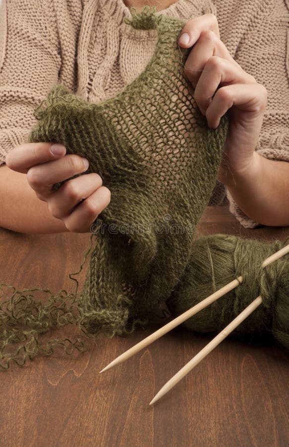 Process of knitting stock photo. Image of hobby, roll - 23563282