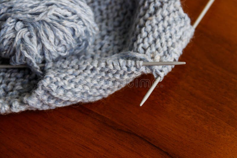 Process of Knitting Wool Socks on a Circular Loom Stock Image - Image ...
