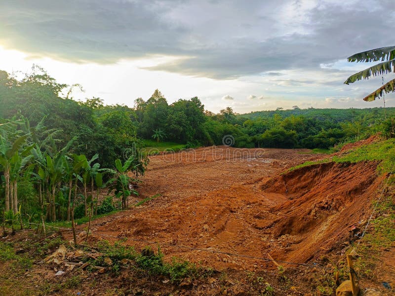 In the Process of Land Preparation for Housing Development Stock Image ...