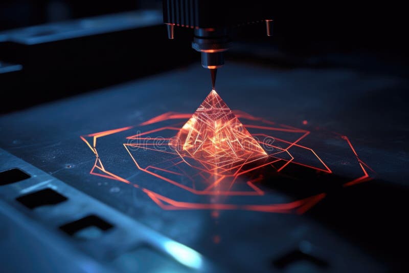 Process with Laser on Diamond Stock Illustration - Illustration of ...