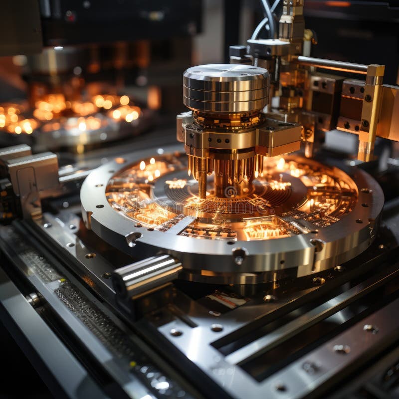 Process of Laser Manufacturing High-precision Components Stock Image ...