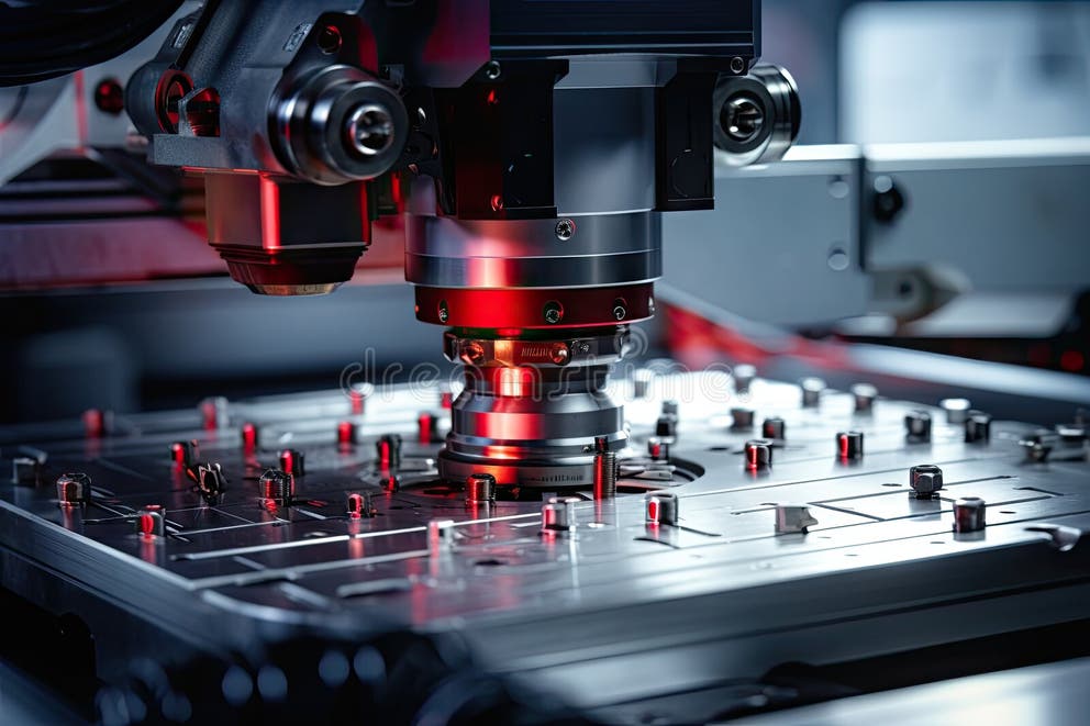 Process of Laser Manufacturing High-precision Components Stock Image ...