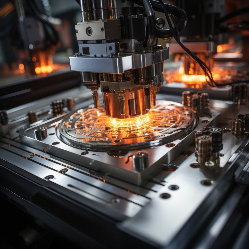 Process of Laser Manufacturing High-precision Components Stock Image ...