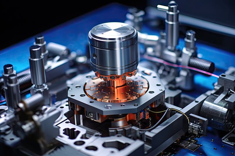 Process of Laser Manufacturing High-precision Components Stock Photo ...