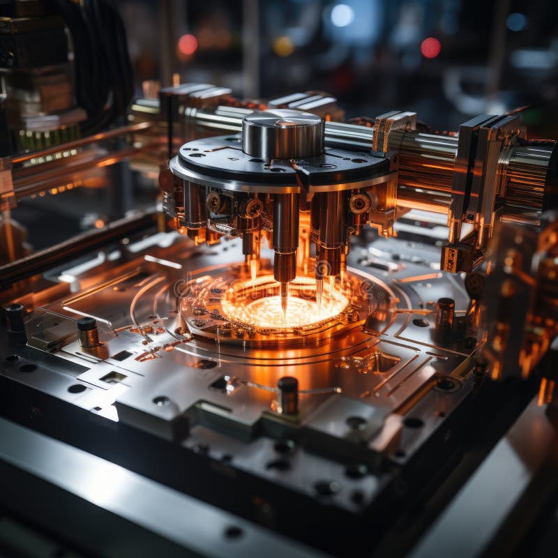 Process of Laser Manufacturing High-precision Components Stock ...