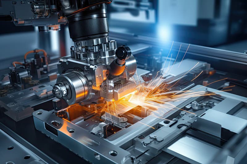 Process of Laser Manufacturing High-precision Components Stock ...