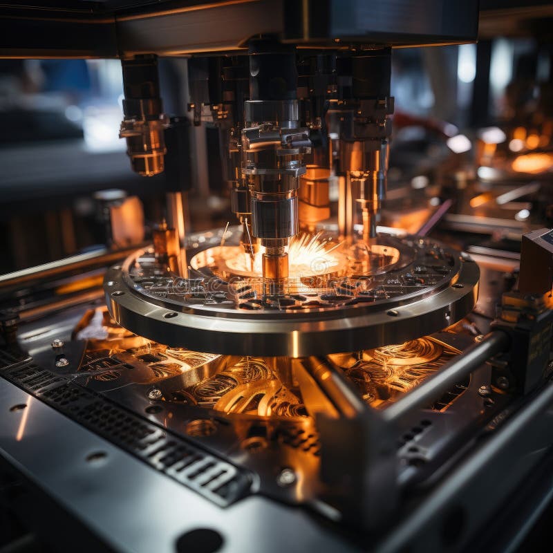 Process of Laser Manufacturing High-precision Components Stock Image ...