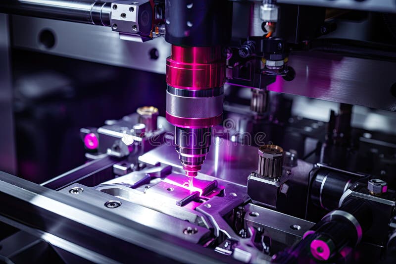 Process of Laser Manufacturing High-precision Components Stock ...