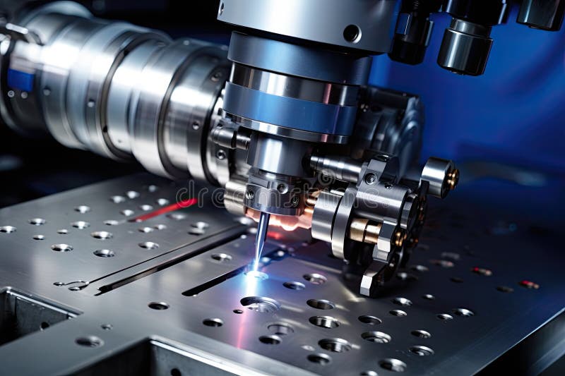 Process of Laser Manufacturing High-precision Components Stock Image ...