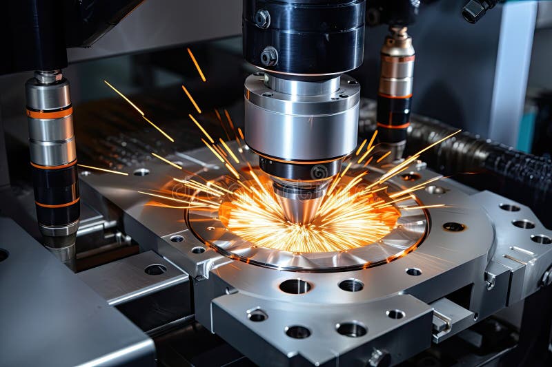 Process of Laser Manufacturing High-precision Components Stock Image ...