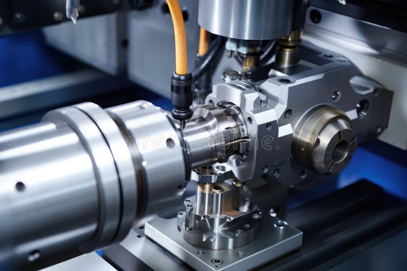 Process of Laser Manufacturing High-precision Components Stock Photo ...