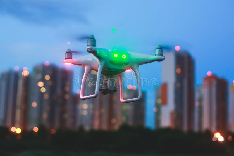 A Process of Launching the Quadcopter Drone with Camera, Operator ...