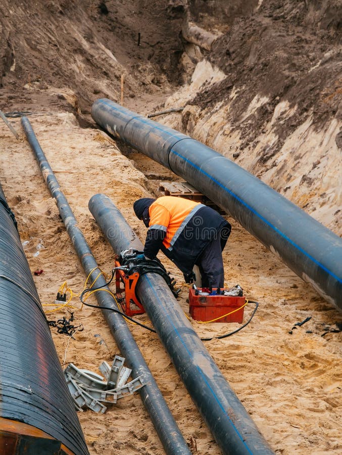 Process of Laying and Joining of Water Supply or Sewer Pipes Editorial ...