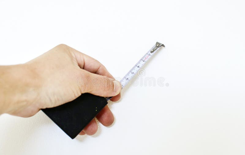 The Process Length Measurement Using a Measuring Tape Stock Image ...