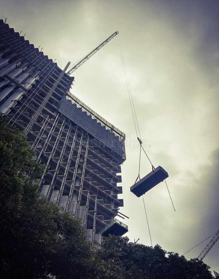 The Process of Lifting Building Construction Materials in Jakarta ...